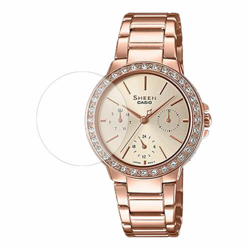 Скрин Мобайл защитный экран для часов Casio SHE-3069PG-9A из гидрогелевая плёнка прозрачная