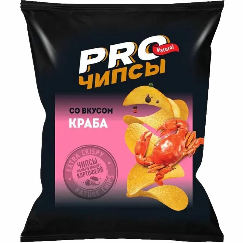 PRO-чипсы чипсы со вкусом краба, 150 г