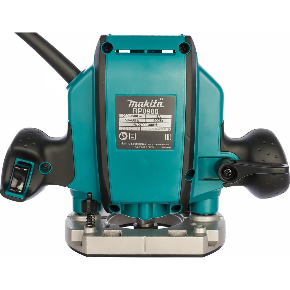 Фрезер Makita RP0900 надежной конструкции, профессиональный ручной, с цангой в комплекте и параллельным упором — фото 1