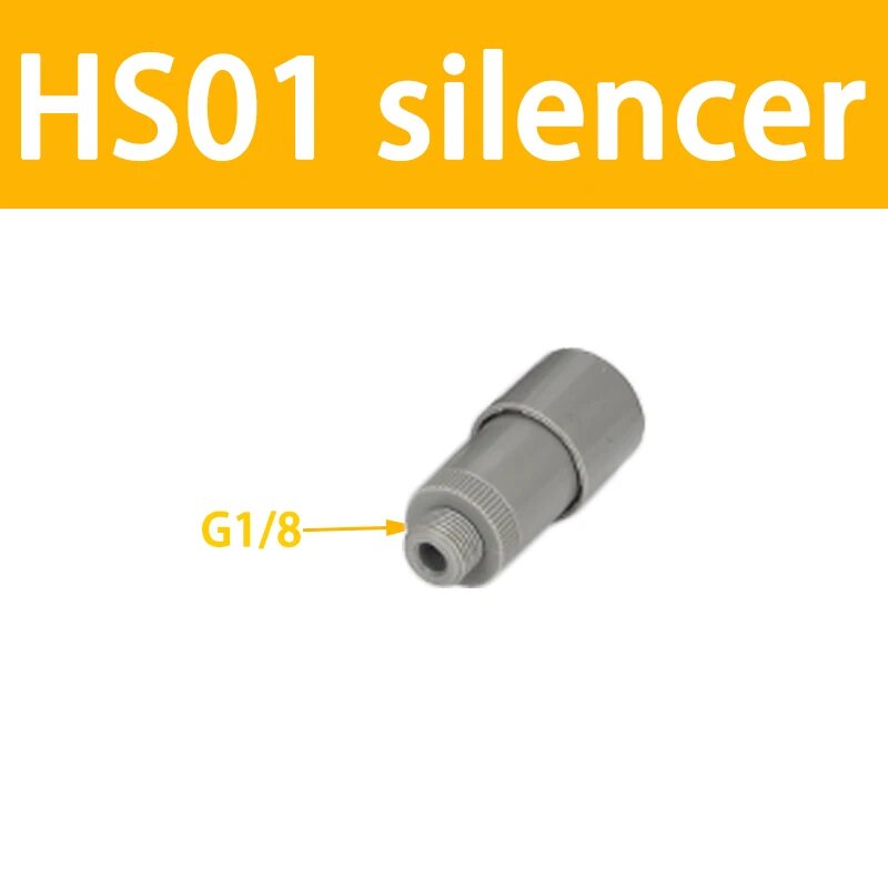 Прямой глушитель RS G1/4 G3/8 G1/2 G3/4 глушитель пневматический выхлопной глушитель быстрый выхлоп устраняет шум генератора вакуума HS01