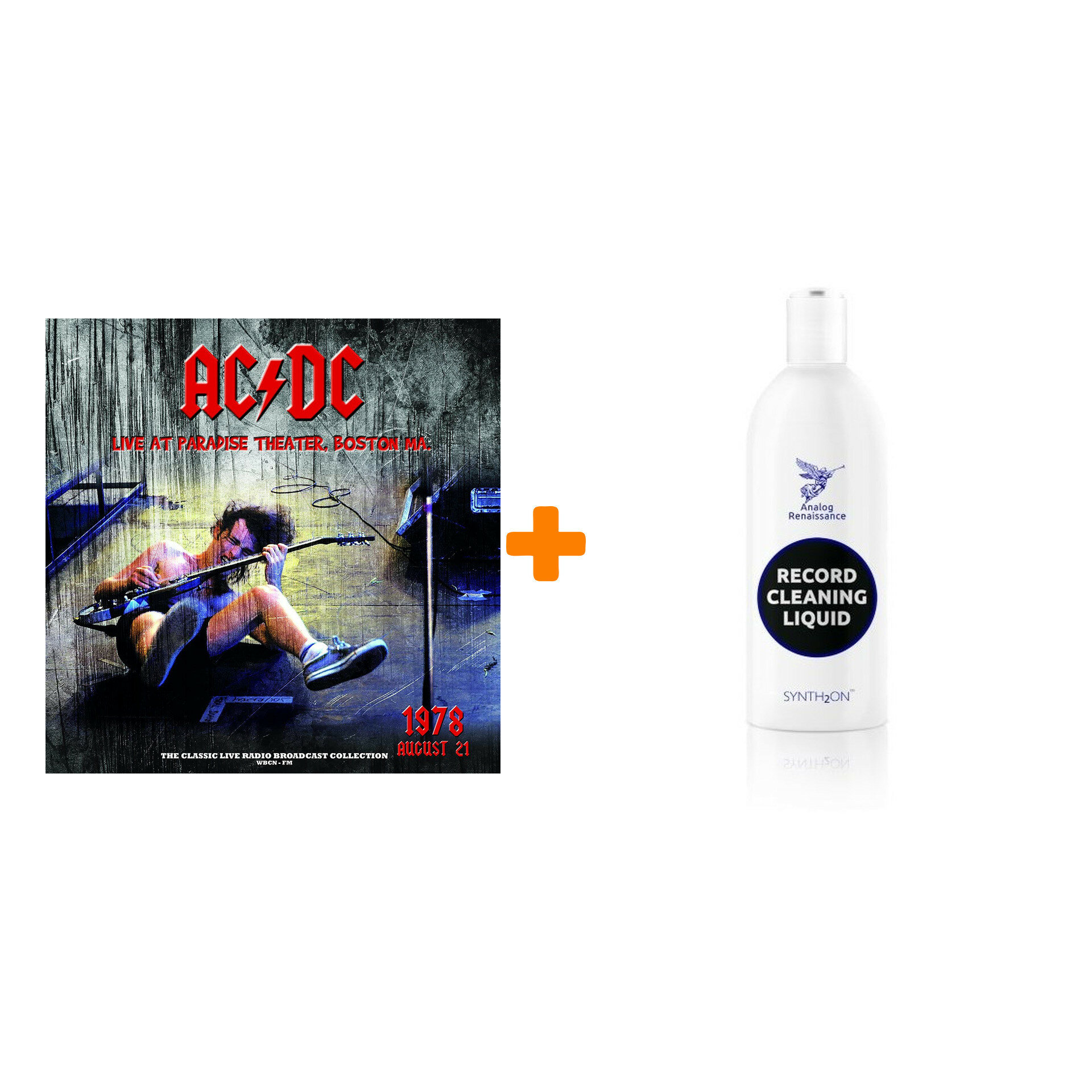 AC/DC Live At Paradise Theater, Boston 1978 Clear Vinyl LP + Жидкость моющая для чистки винила