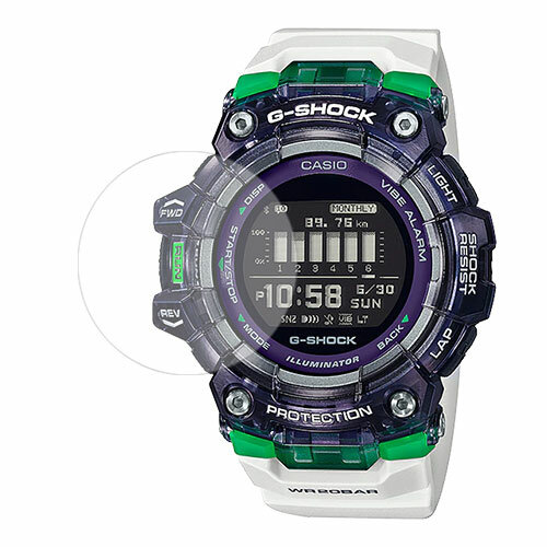 Скрин Мобайл защитный экран для часов Casio GBD-100SM-1A7 из гидрогелевая плёнка прозрачная