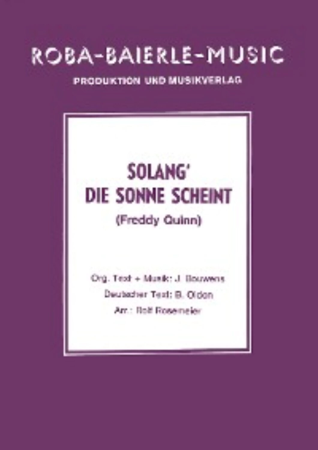 Solang' die Sonne scheint [Цифровая книга]
