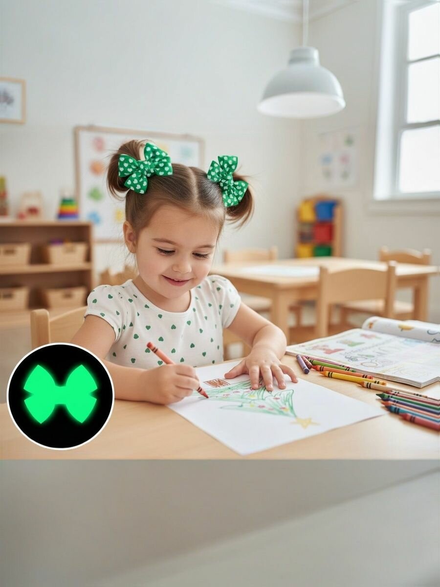 Светящиеся в темноте банты для волос