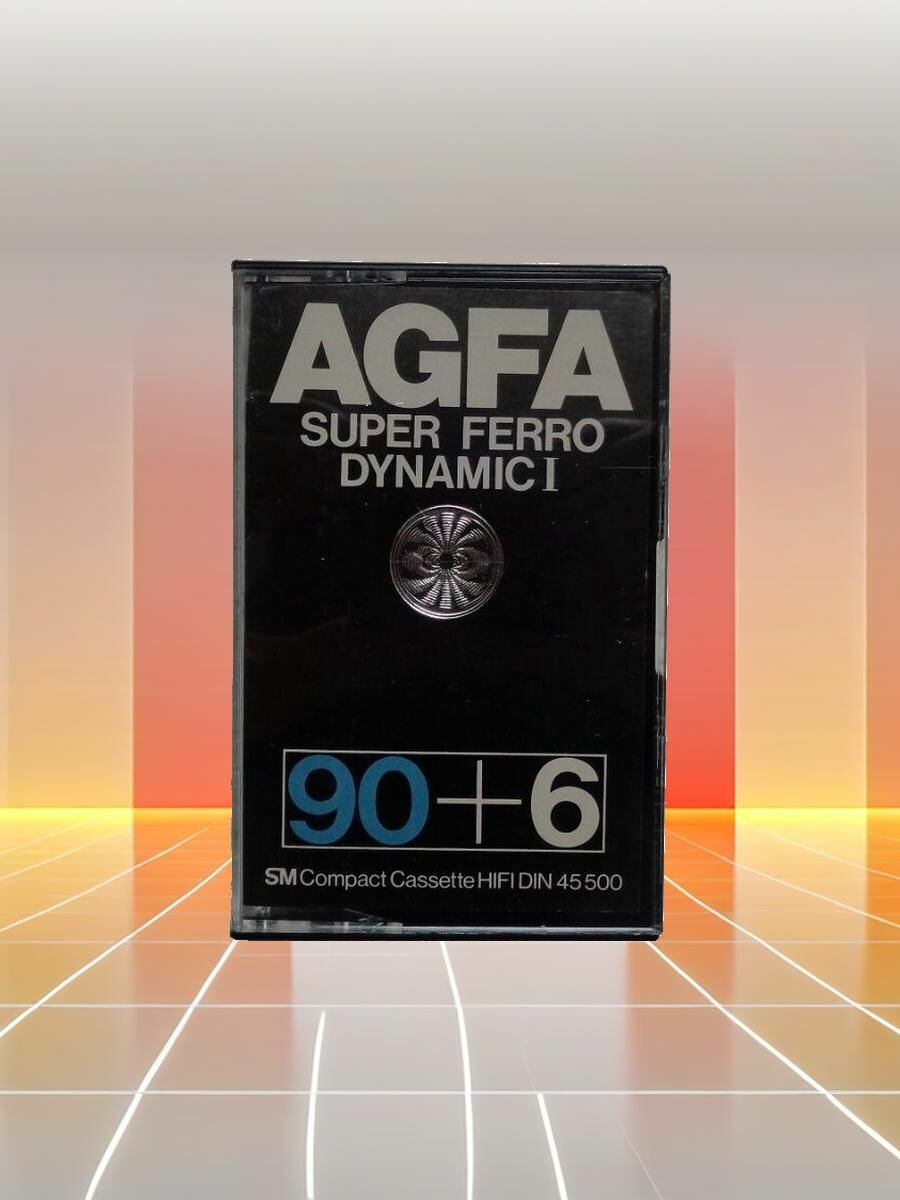 Аудиокассета AGFA SUPER FERRO DYNAMIC I 90+6,1979-1980г. (90+6 мин)