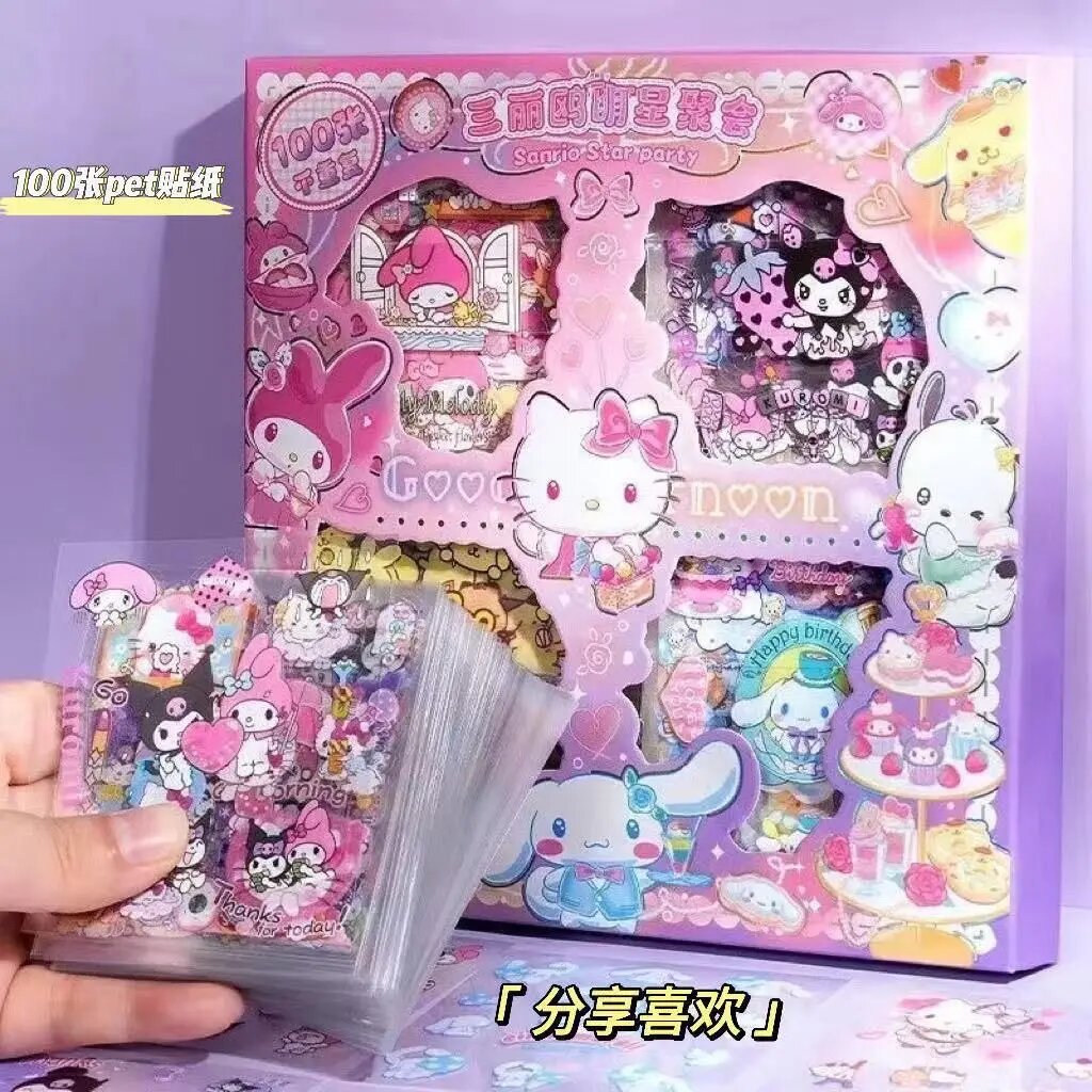 Набор наклеек Sanrio Hello Kitty 100pcs