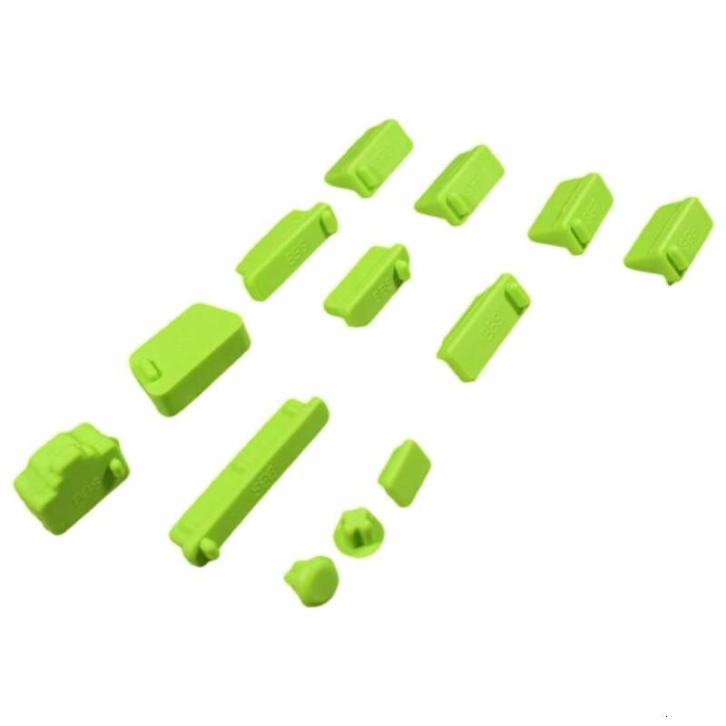 Универсальные пылезащитные заглушки для разъемов, Зеленый