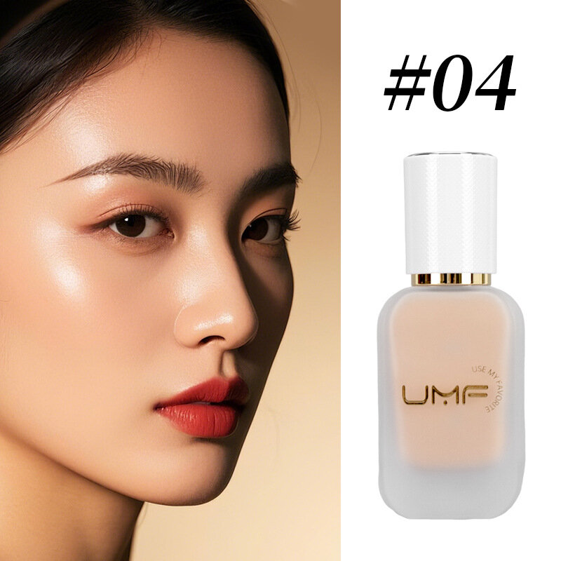 Европейская и американская трансграничная UMF-основа для макияжа с прозрачным и натуральным увлажняющим эффектом для сухой и жирной кожи, осветляющая, маскирующая, стойкая, мягкая, нежная и хорошо прилегающая жидкая основа для макияжа.
