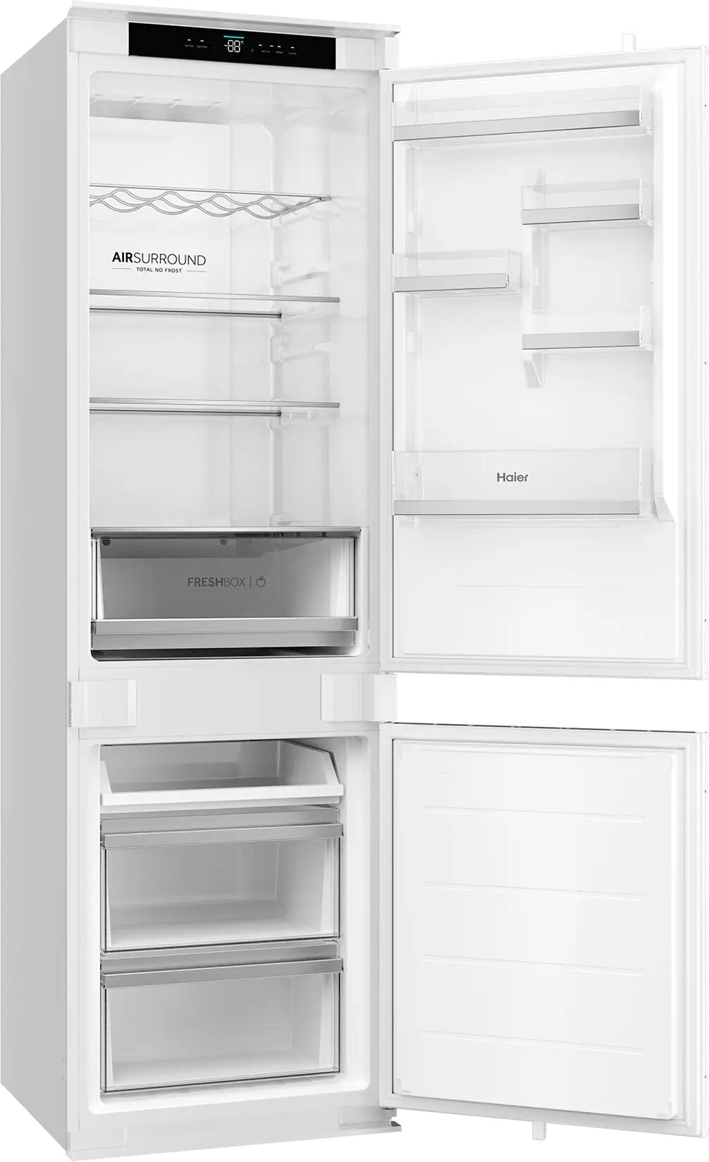 Встраиваемый двухкамерный холодильник Haier HBCN5177S, Total No Frost