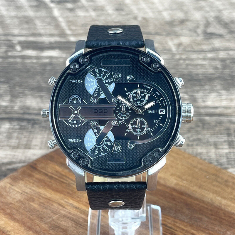 Style Мужские часы Трендовые спортивные большой циферблат Силиконовый ремешок