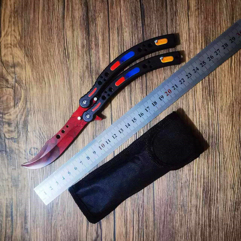 Модель фигурки CSGO, бабочка-нож, бабочка-расческа, ручной метательный нож, тренировочный инструмент, игровое периферийное устройство, не заточенный