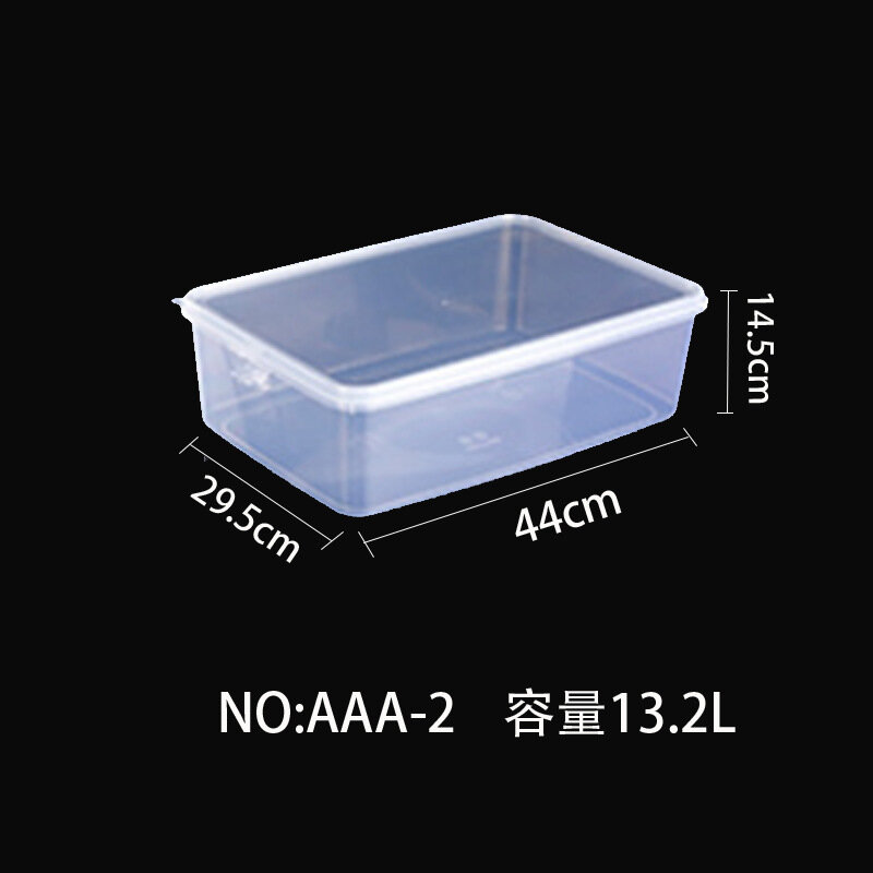 Прямоугольный контейнер для хранения, прозрачный пластиковый разделитель для фруктов и продуктов, герметичный контейнер для холодильника и морозильника, сохраняющий свежесть