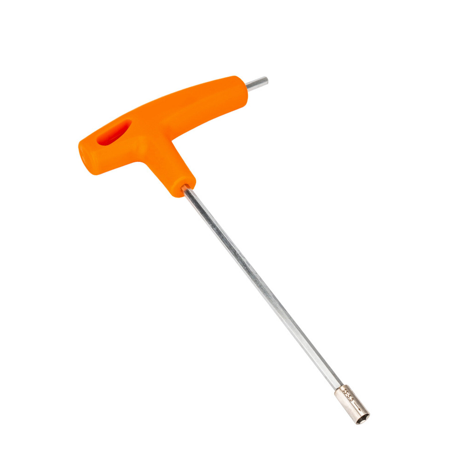 Т-образный торцевой ключ со встроенным скрытым ключом для колпачков спиц, инструмент для ремонта велосипедов и мотоциклов с шестигранным отверстием (5,5 мм)