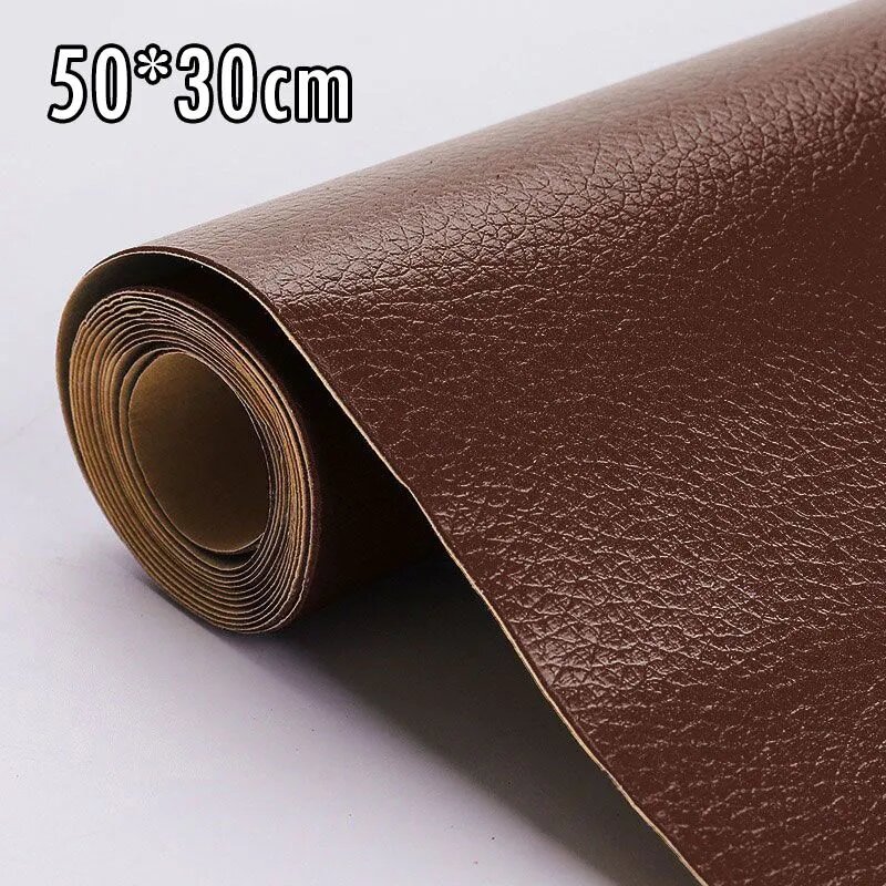 Mебельная ткань из ПВХ, Экокожа , Искусственная кожа для обивки мебели, цвет Темно-коричневый 0.5м (ширина 0.3м) кожзам