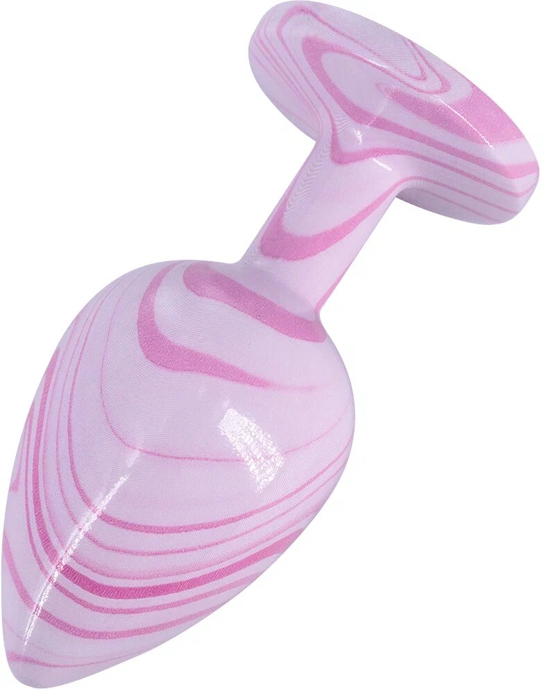 Анальная пробка Kanikule, алюминий, 7см, розовая, с кристаллом