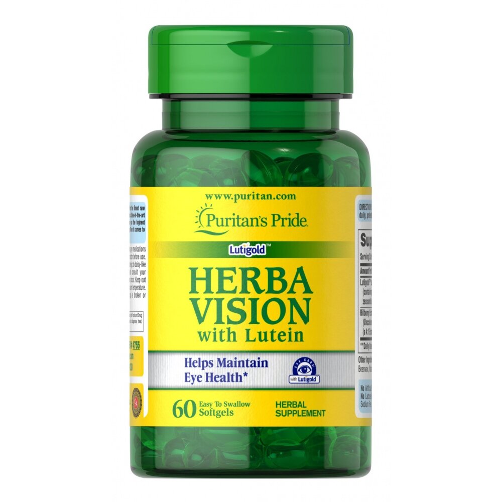 Puritan’s Pride HerbaVision with Lutein, 60 капсул гелевых