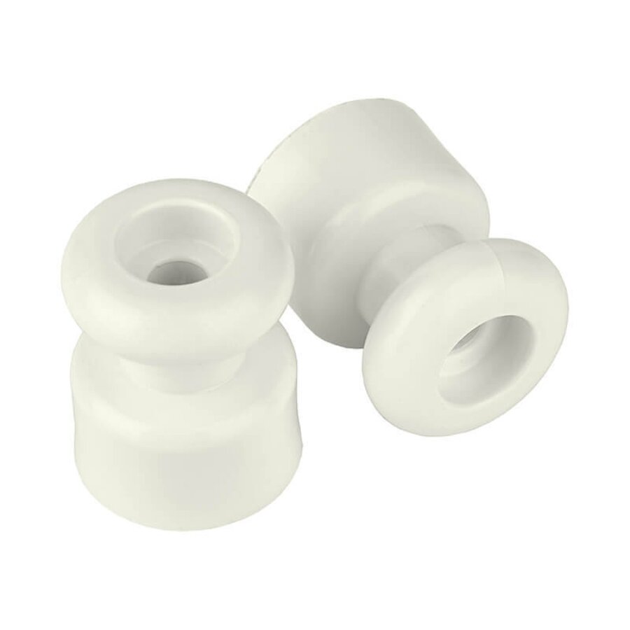 Ретро изолятор для витых проводов (19,5х24,5), пластик, цвет бежевый, 20шт