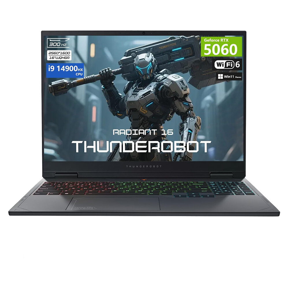 Thunderobot Radiant 16 2560x1600 240Hz ( Intel Core i9-14900HX, 32 GB DDR5, 1 TB SSD, RTX 5060, Windows 11 Home)