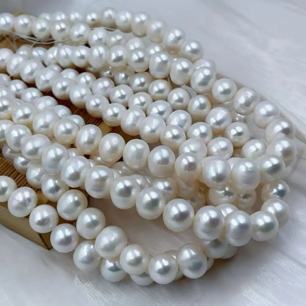Натуральные белые жемчужины 11-12 мм для рукоделия