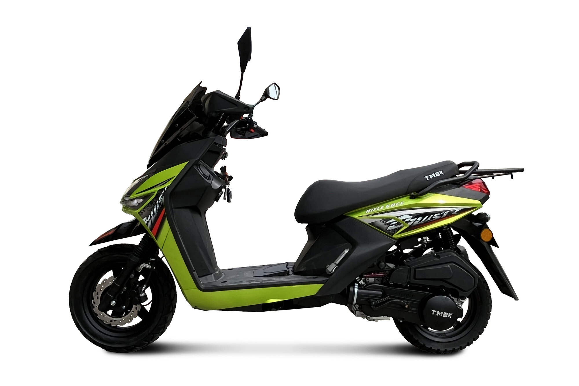 Скутер TMBK "Rifle", 50 куб. см, lime, 4-х тактный двигатель, клиренс 120мм