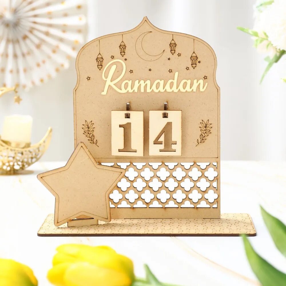 Украшение календаря с обратным отсчетом времени Рамадан Ид аль-Фитр-1 штука