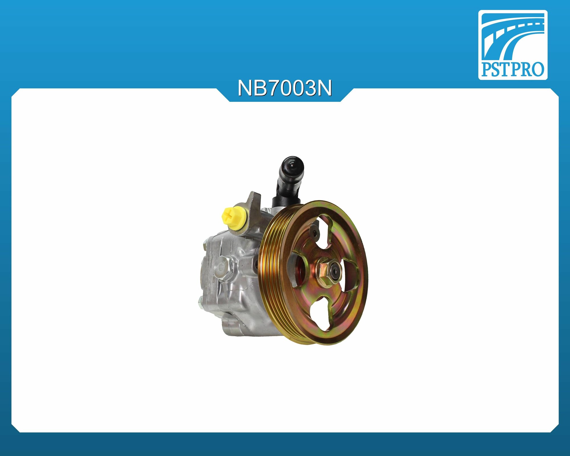 Насос ГУР PSTPRO Subaru Impreza / WRX 2002-2007 шкив 6РК, шлицевой вал под гайку NB7003PST