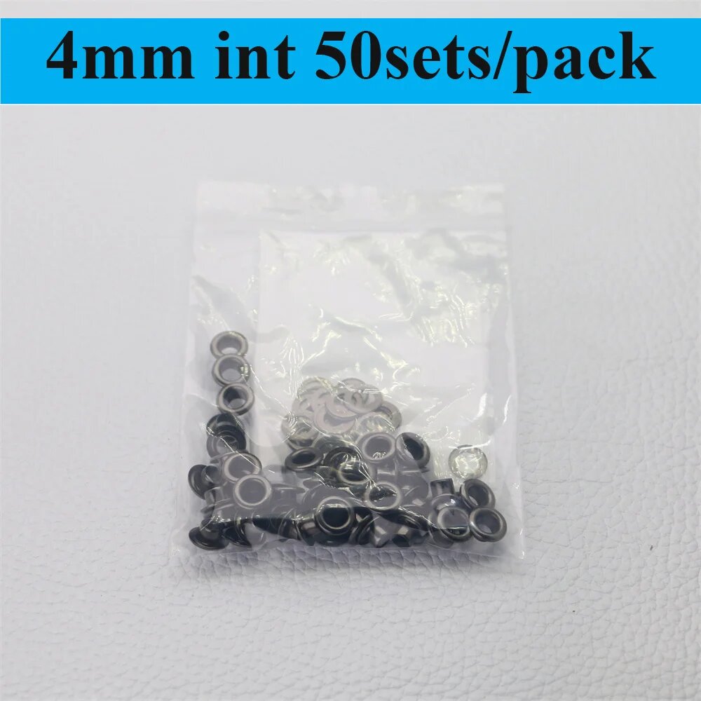 Черные медные люверсы для одежды 3-40 мм 4mm black 50sets