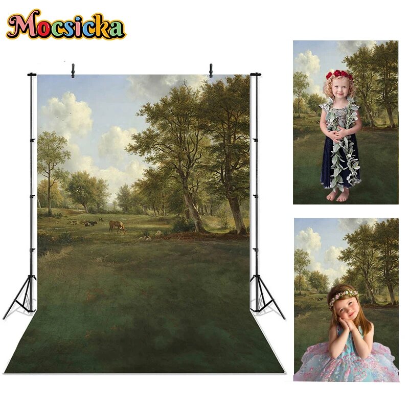 Фотофон винтажный пейзаж 60x90см, цвет 23