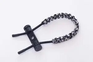 Ремень-держатель для лука на запястье, регулируемый, из плетенного шнура, 18 Черный, black and white