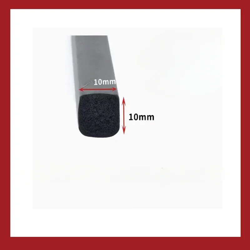 Черная самоклеящаяся уплотнительная лента EPDM 10x10mm