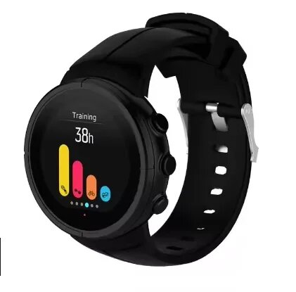 Suunto Spartan Ultra, черный силиконовый ремешок
