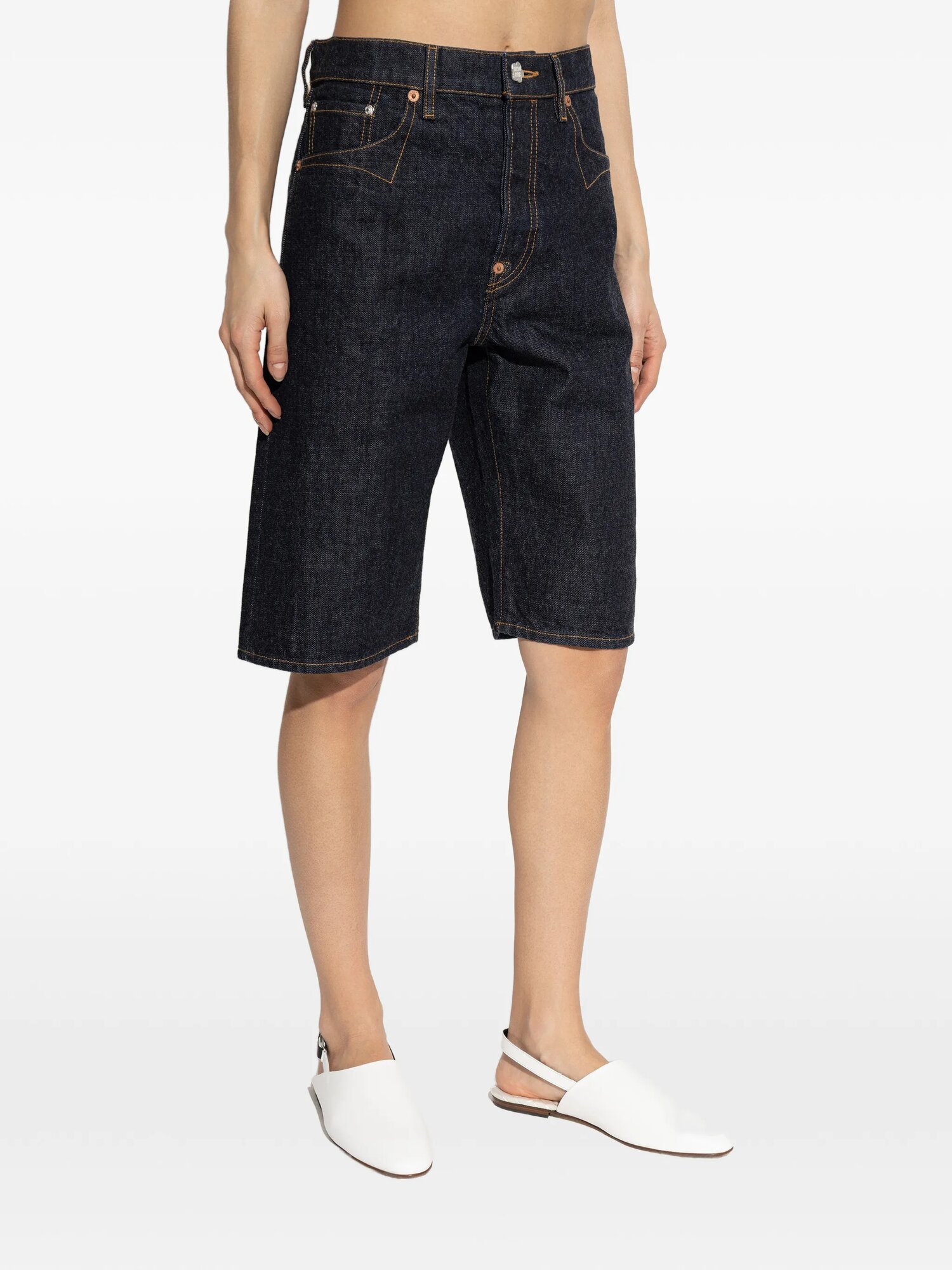 Шорты KENZO Knee-length denim shorts, размер 36, синий — фото 1