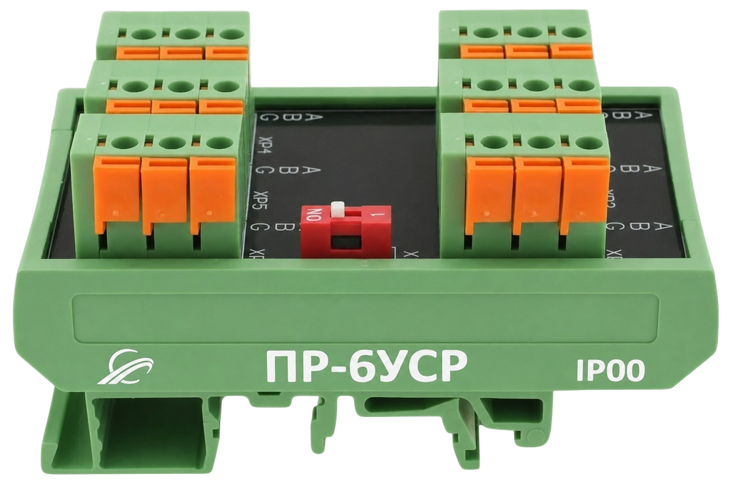 Разветвитель интерфейса RS-485 ПР-6УСР IP00, арт. БП-00005298, НТК приборэнерго