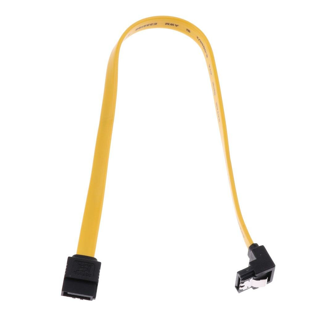 Кабель для подключения накопителя SATA III 6,0 Гбит/с с фиксатором, 11,8 дюйма/30 см, угол 90 градусов.