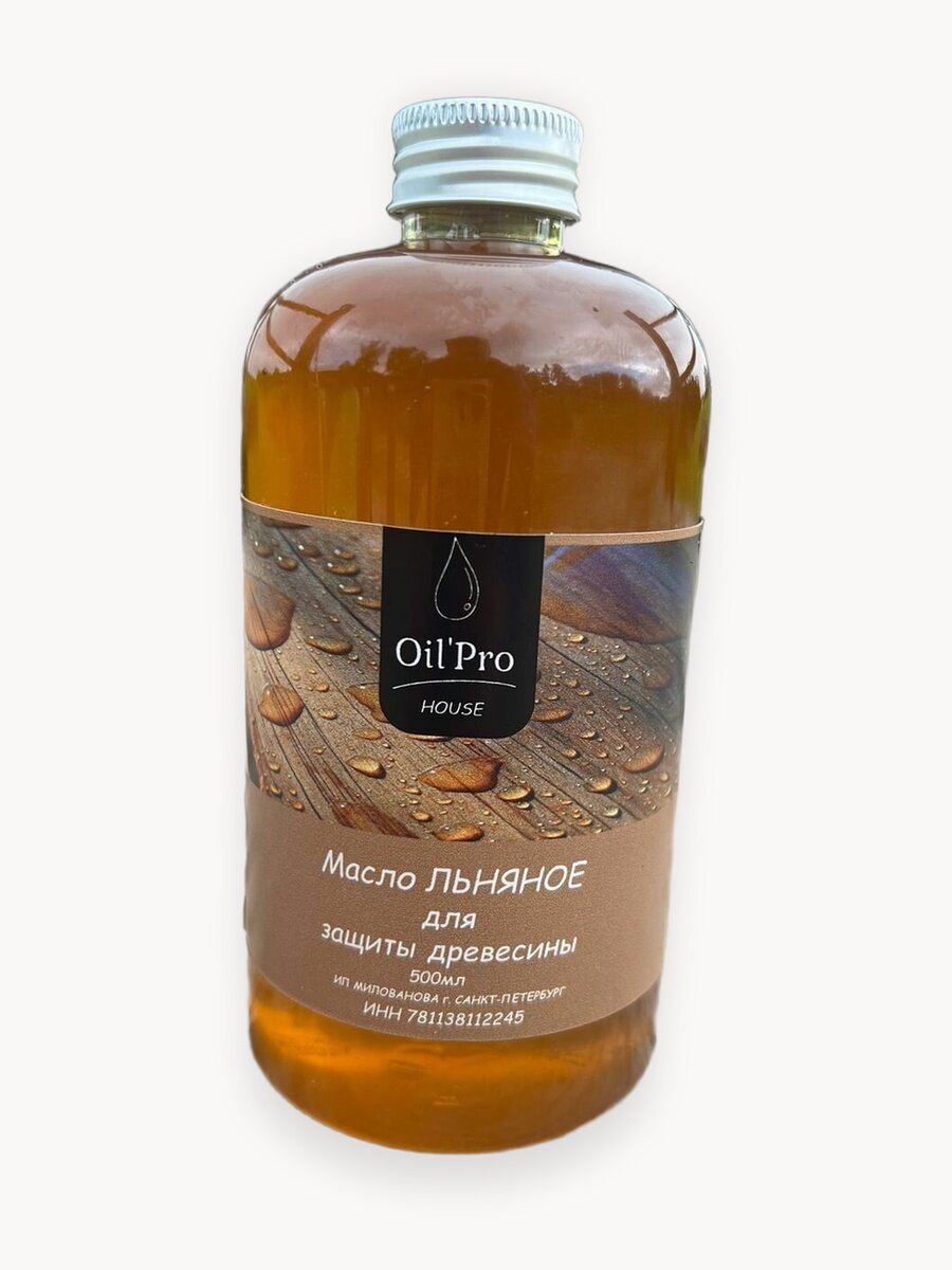 Масло льняное для древесины 500мл, защита, грунтовка.
