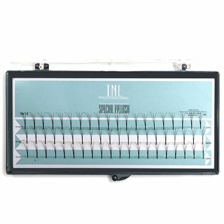 Ресницы на ленте пучки безузелковые TNL Professional 3-х шт. №14