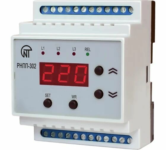Реле напряжения, перекоса и последовательности фаз Новатек-Электро РНПП-302 3425600302