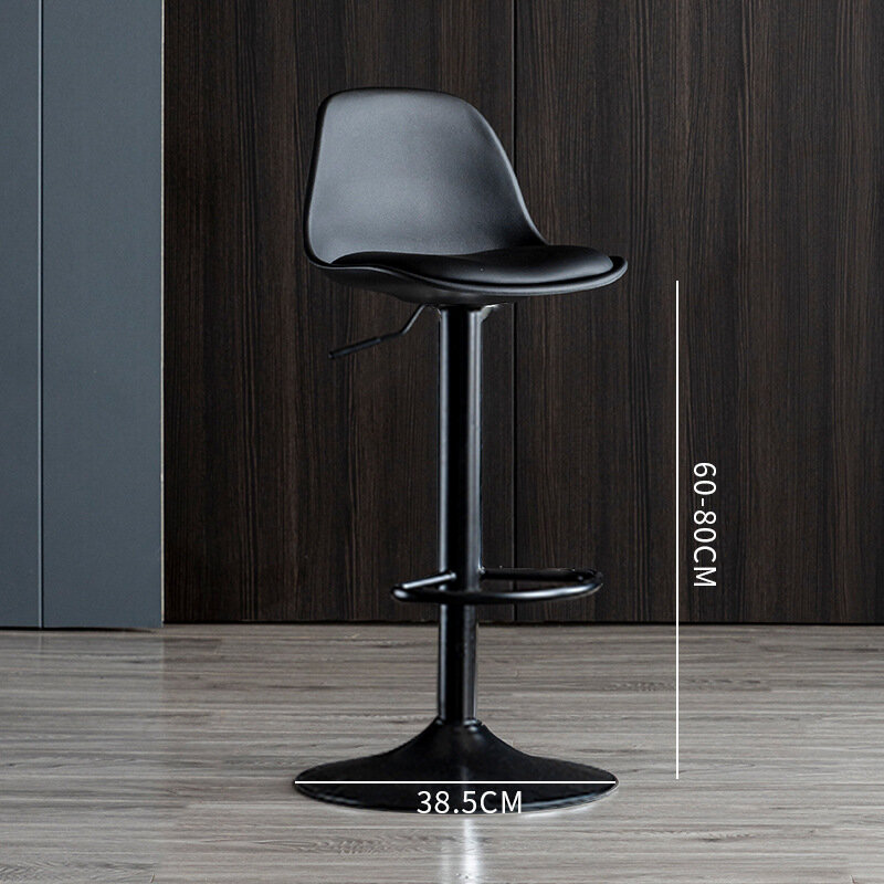 Барный стул, бытовой высокий стул, стул-подъемник, современный простой табурет, стойка регистрации, кассир, барный стул, спинка, высокий барный табурет