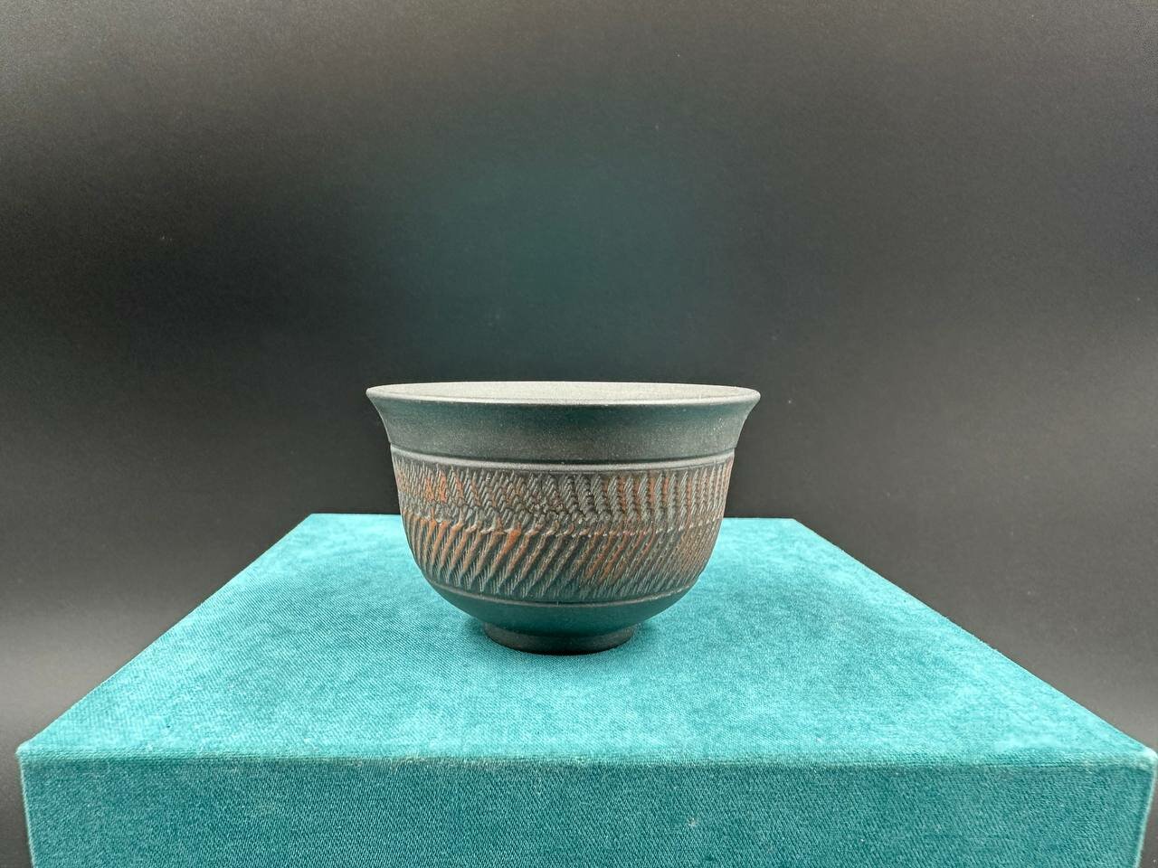 Пиала из глины "Цзяньшуйская", объем 50 мл. Глиняная пиала для чайной церемонии.