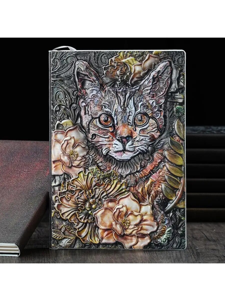 3D обложка-блокнот Кошка А5