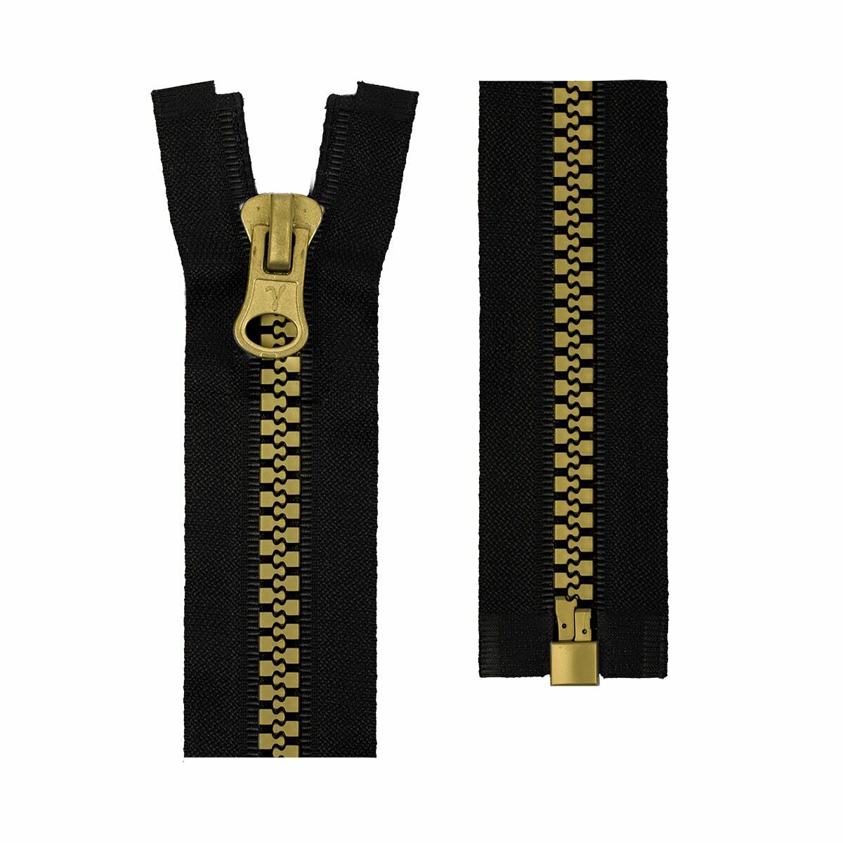 Молния трактор "GAMMA" Т-10 75 см Тип 10 10 шт. разъёмная однозамковая №001 под золото