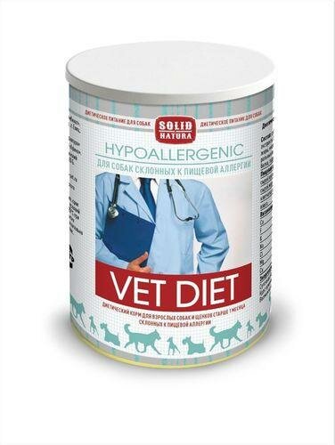 SOLID NATURA VET Hypoallergenic диета для собак влажный 340гр