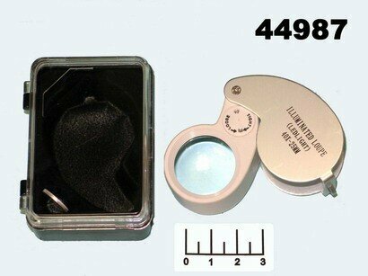 Лупа складная 40* 25мм с подсветкой MG-21011