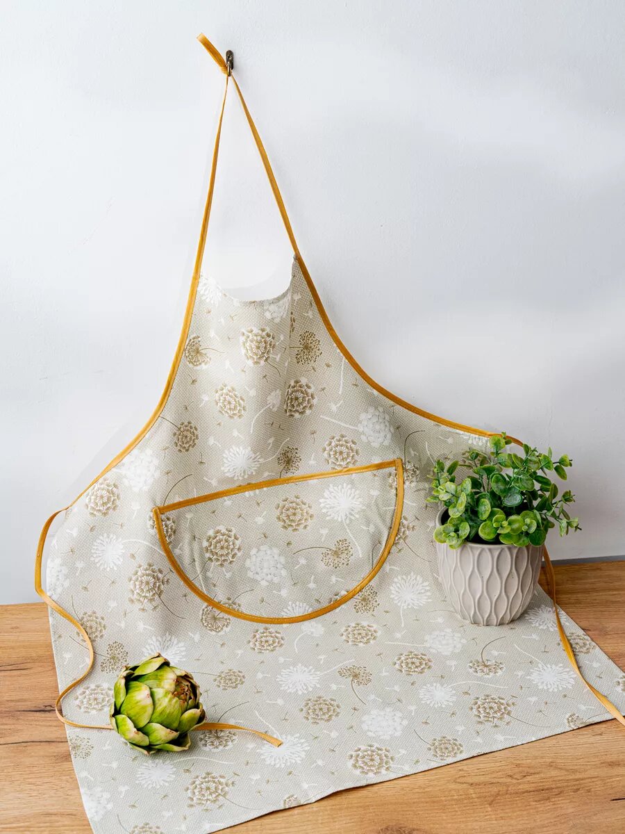 DOLLTALL / Фартук кухонный / Фартук с карманом / универсальный размер 42-54 / подарок для любимых женщин