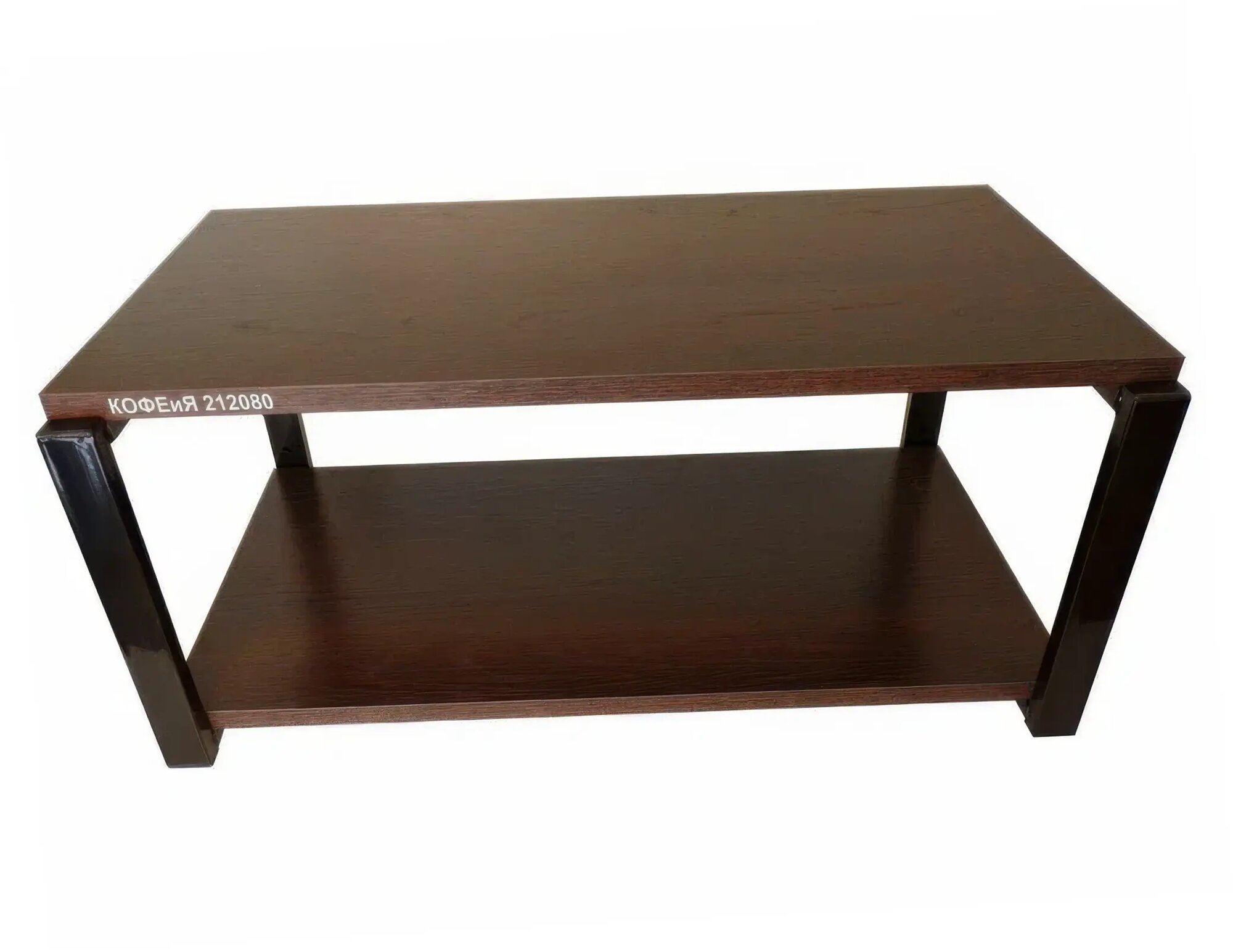 Полка для кофемашины GARROSS "SIBERIA 212080", две полки 30х60 см, высота 27 см, каркас чёрный, цвет полок венге
