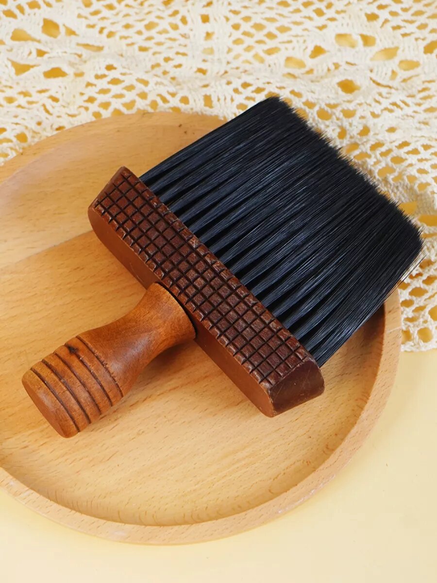 Сметка парикмахерская Lunaport, деревянная, средне жесткая щетина