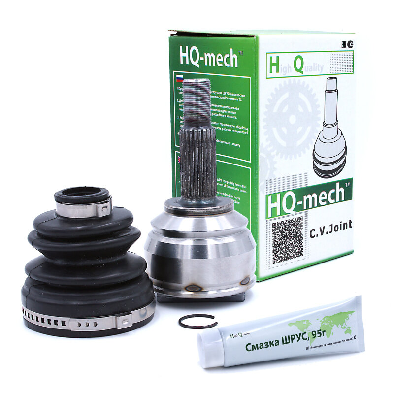 Шарнир HQ39198 наружный ШРУС HQ-mech Lada Largus , Renault 16V, МКПП JR5, 23 шлица, внутренний 22 шлица
