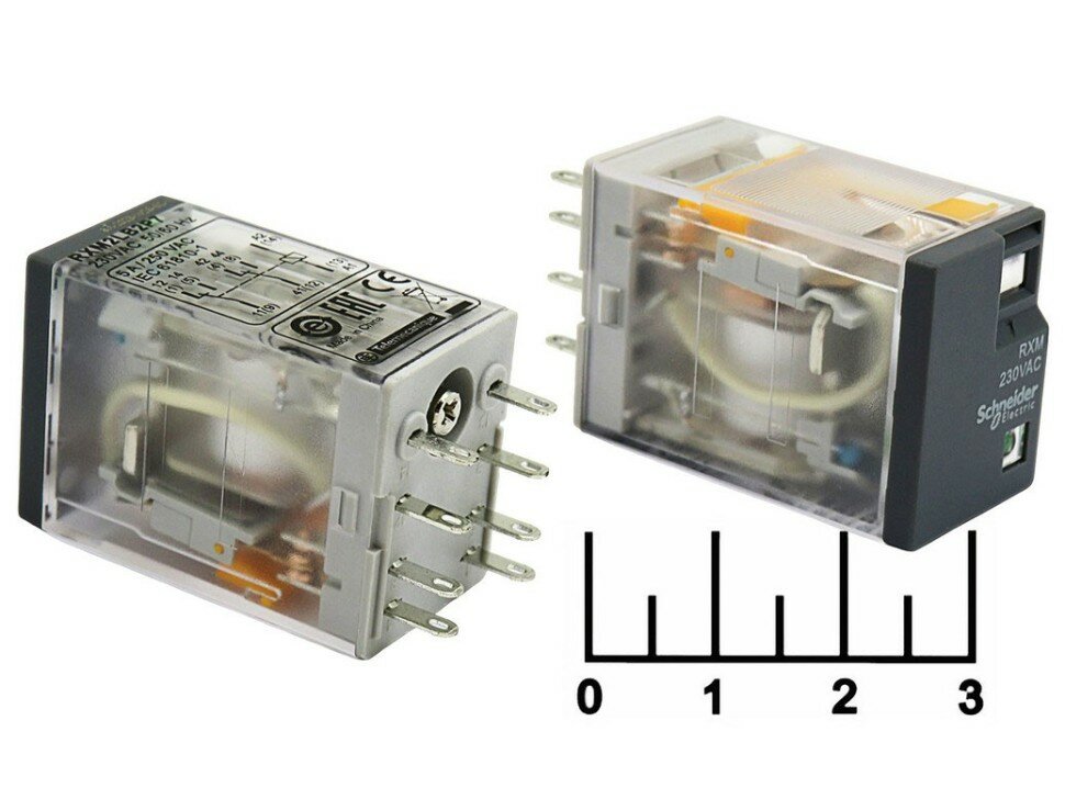 Реле ~220V 5A/250V RXM2LB2P7