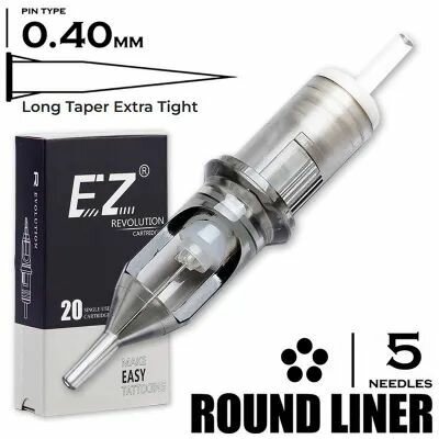 Ez Revolution тату картриджи 40/1405 RLT Round Liner Extra Tight (20шт)