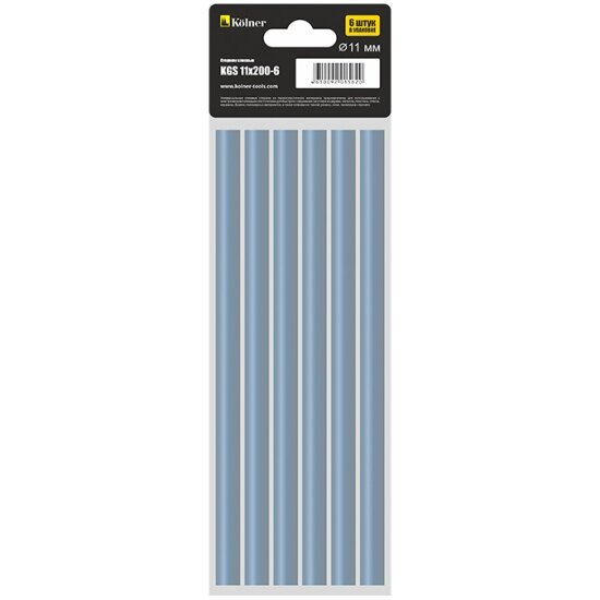 Kolner Стержни клеевые, 200мм, диам. 11мм, KGS 11x200-6 (6шт)